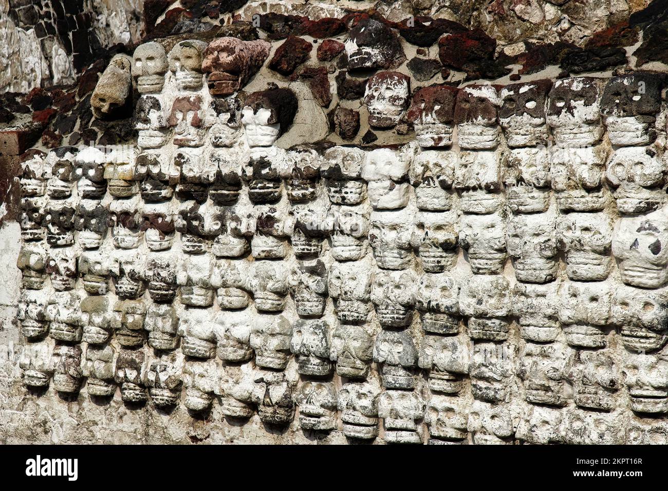 Fragment of Greater Temple (Templo Mayor). Skull Rack. Detail of ...