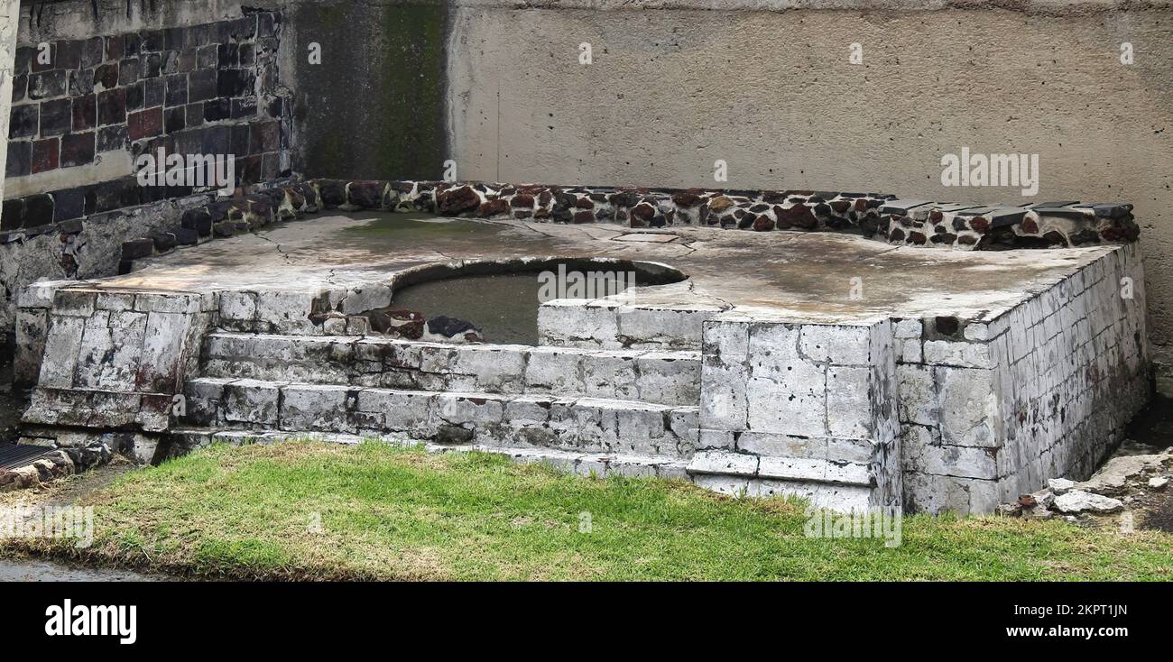 Mexico City (Mexico) The ruins of the Aztec house of the eagles near ...