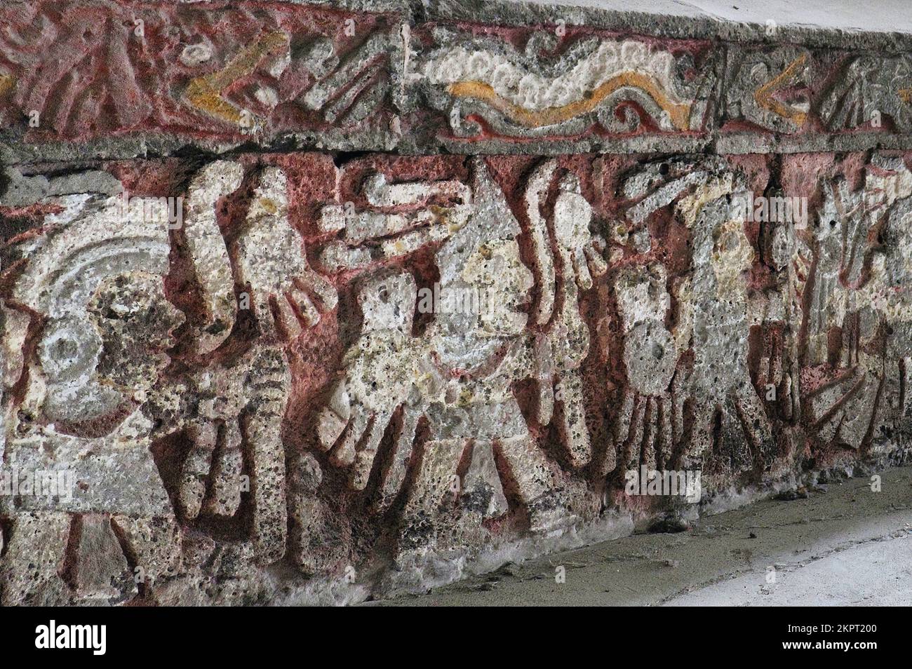 Mexico City (Mexico) The ruins of the Aztec house of the eagles near ...