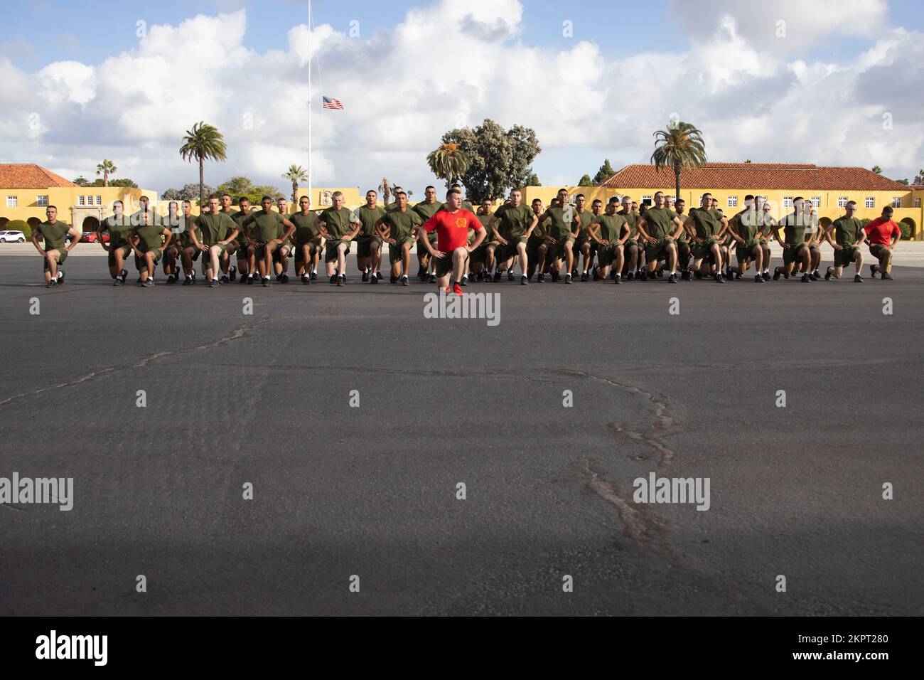 New U.S. Marines with Delta Company, 1st Recruit Training Battalion ...