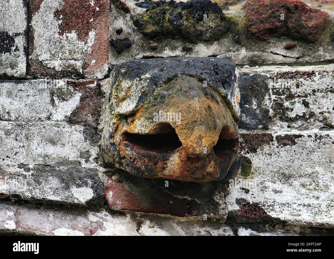 Mexico City (Mexico) The ruins of the Aztec house of the eagles near ...