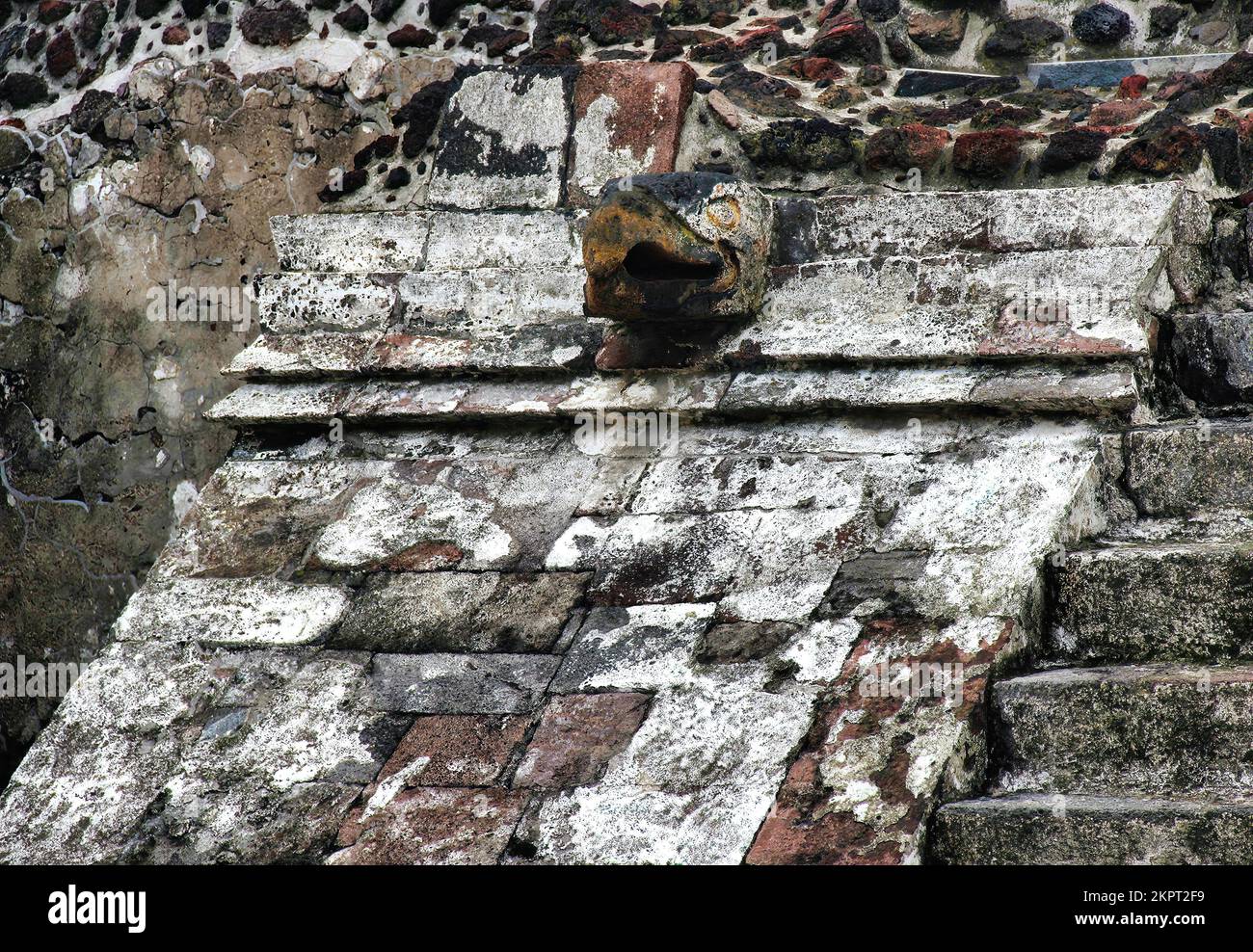 Mexico City (Mexico) The ruins of the Aztec house of the eagles near ...