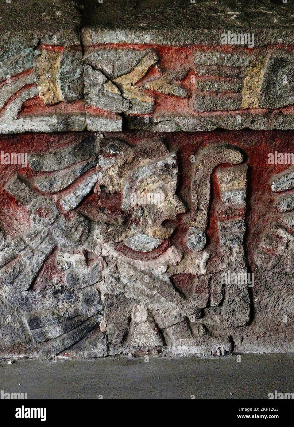 Mexico City (Mexico) The ruins of the Aztec house of the eagles near ...