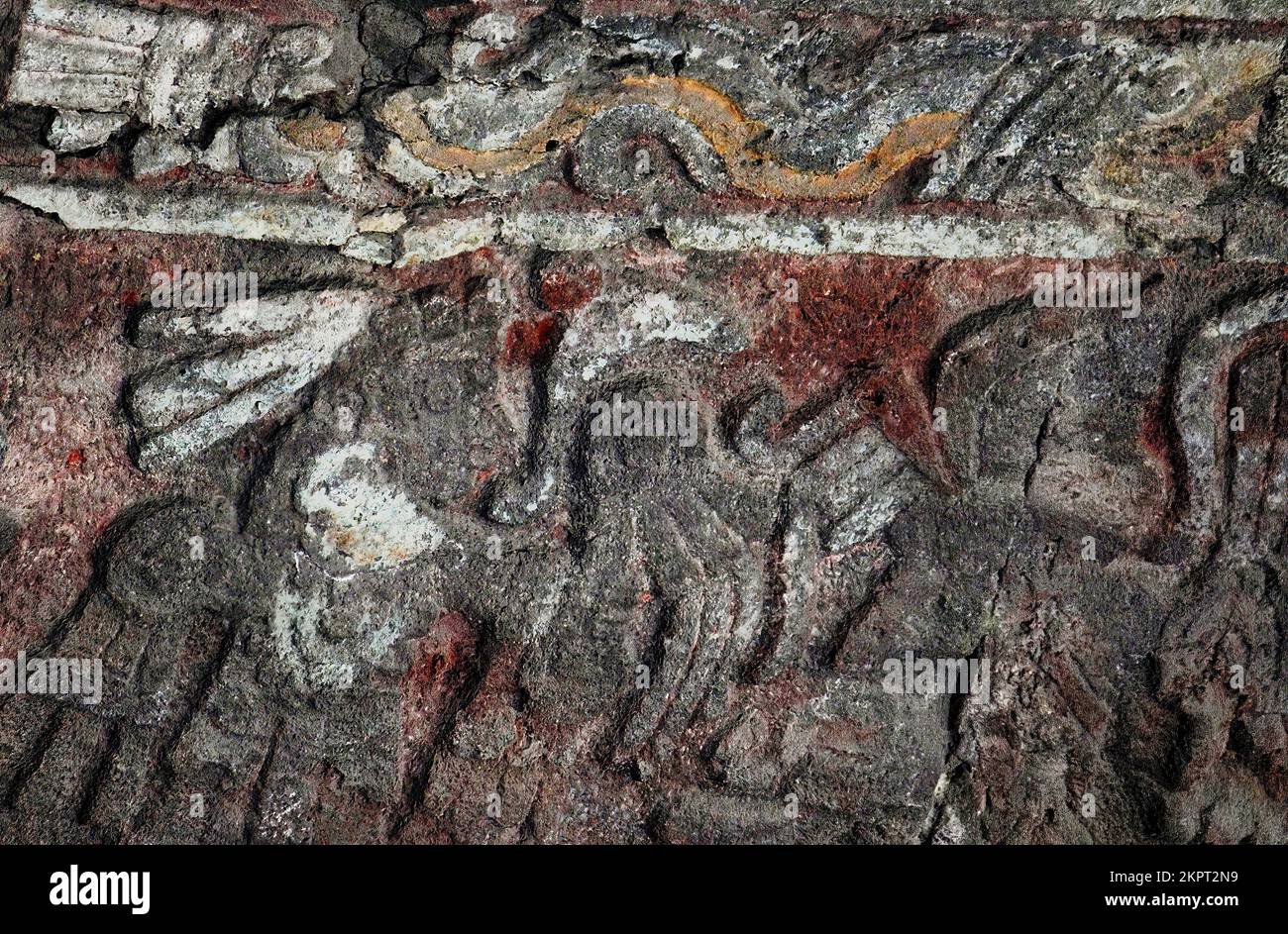 Mexico City (Mexico) The ruins of the Aztec house of the eagles near ...