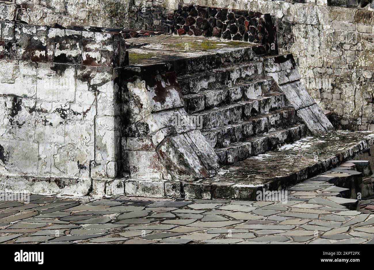 Mexico City (Mexico) The ruins of the Aztec house of the eagles near ...