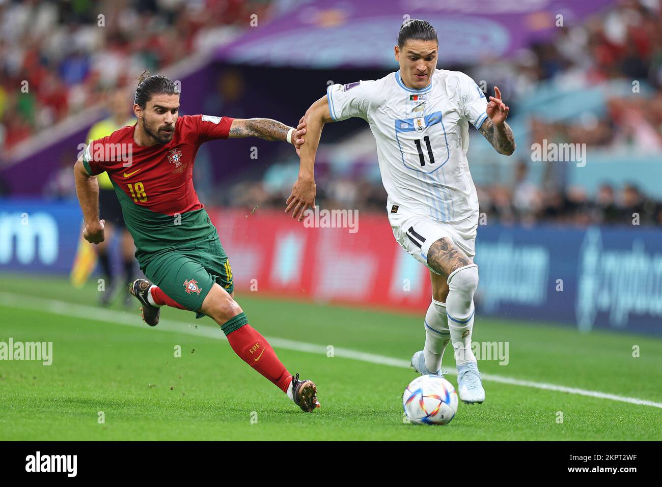 Ruben Neves, Darwin Nunez during the FIFA World Cup Qatar 2022 Group H ...