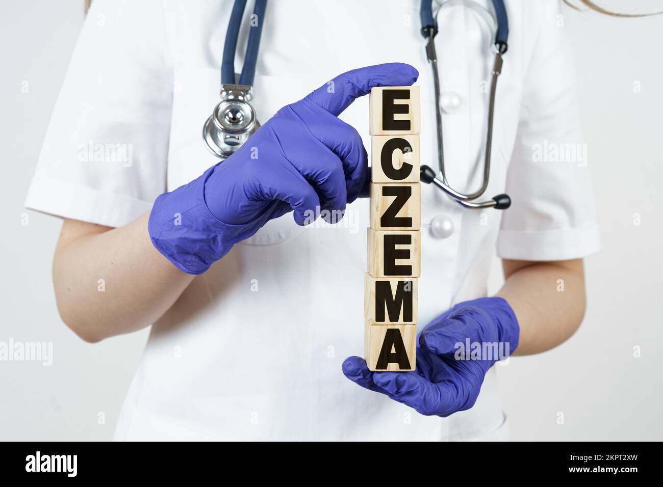 Medicine And Health Concept The Doctor Holds Cubes In His Hands On 8672