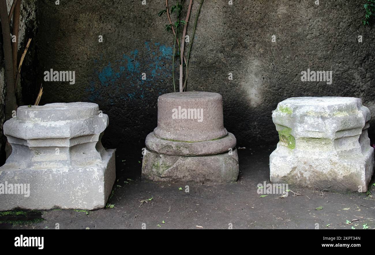 The ruins of the Great Pyramid (or Templo Mayor) the main temple of ...
