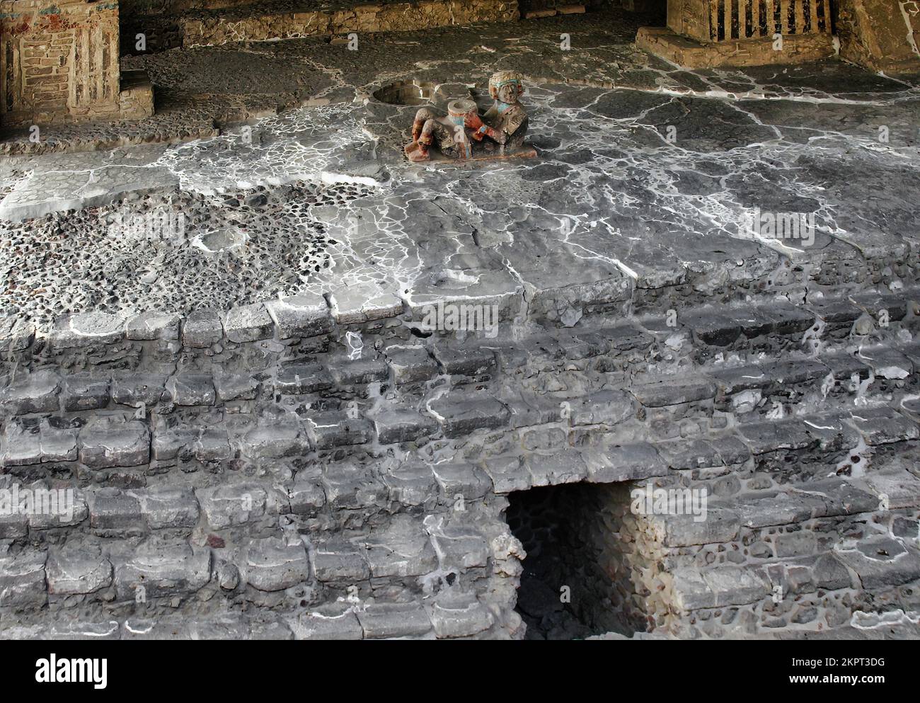 The ruins of the Great Pyramid (or Templo Mayor) the main temple of ...