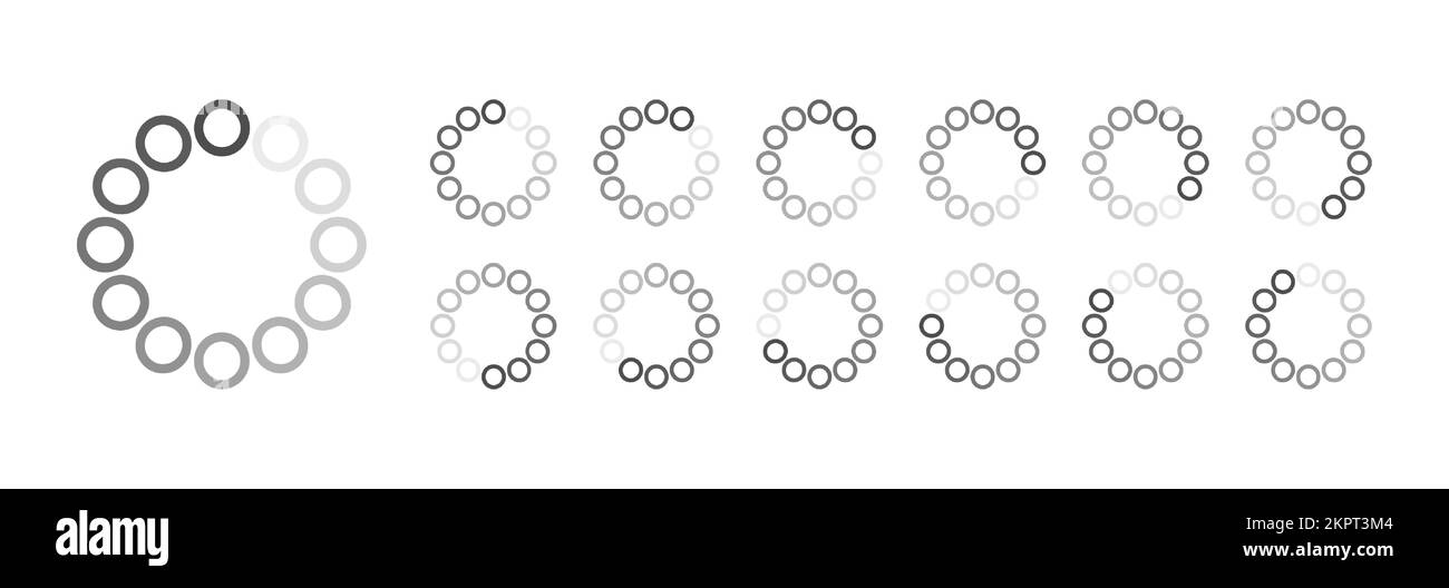 Circular Loading Buffering Icons Vector Stock Vector Image & Art - Alamy