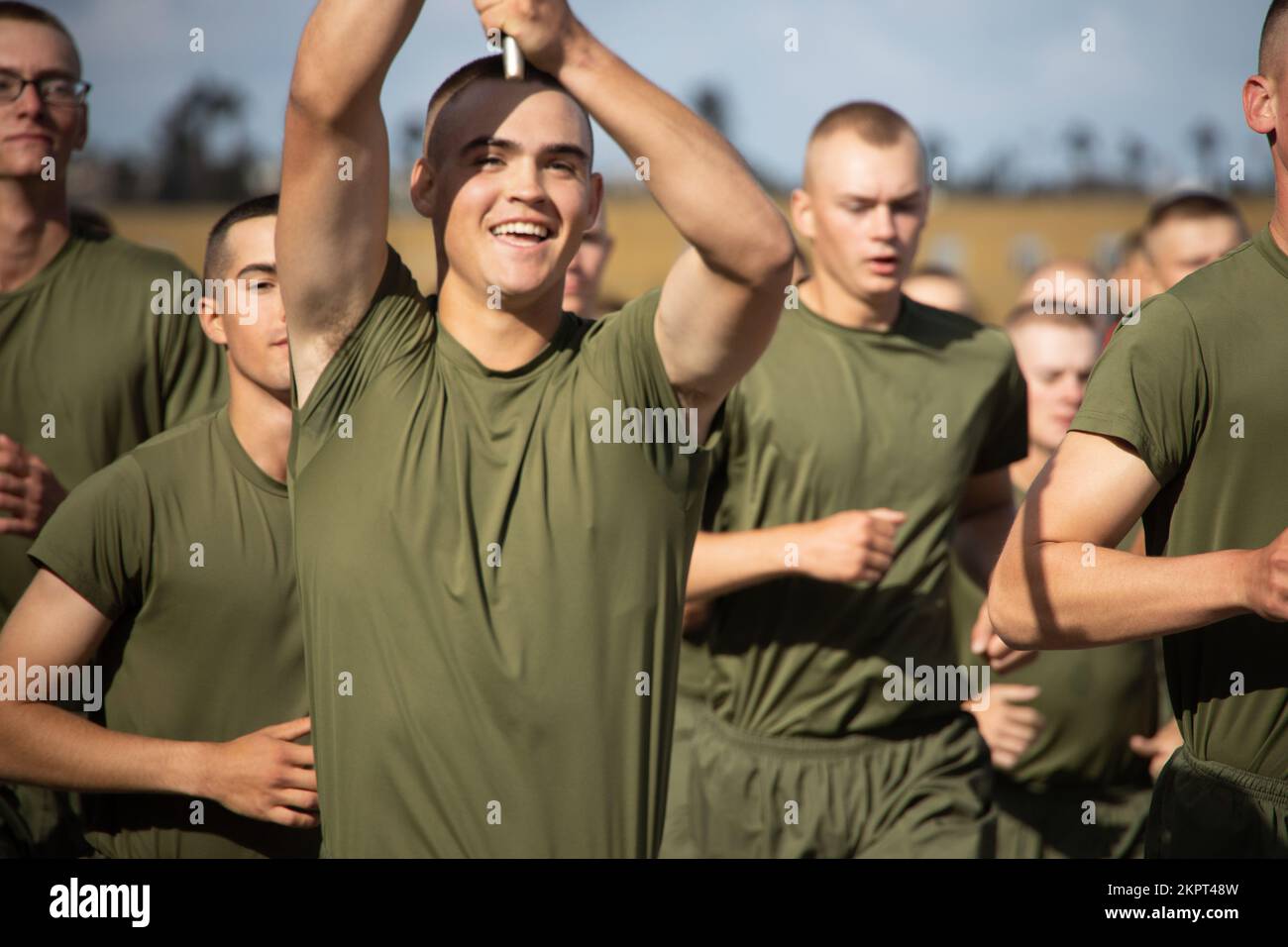 New U.S. Marines with Delta Company, 1st Recruit Training Battalion ...