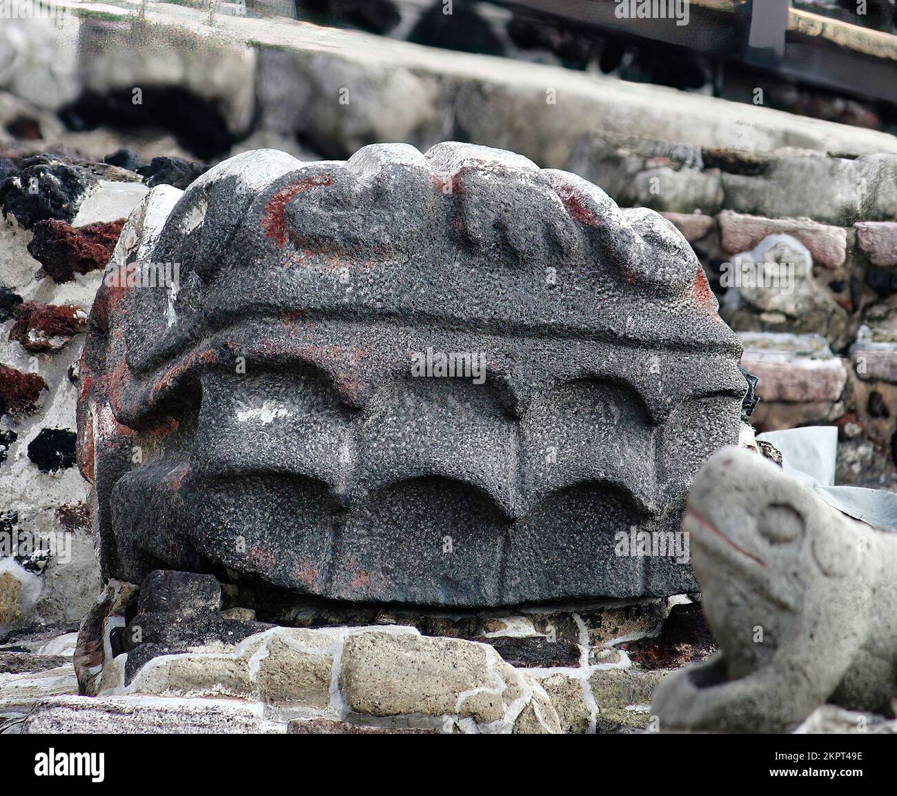 The ruins of the Great Pyramid (or Templo Mayor) the main temple of ...