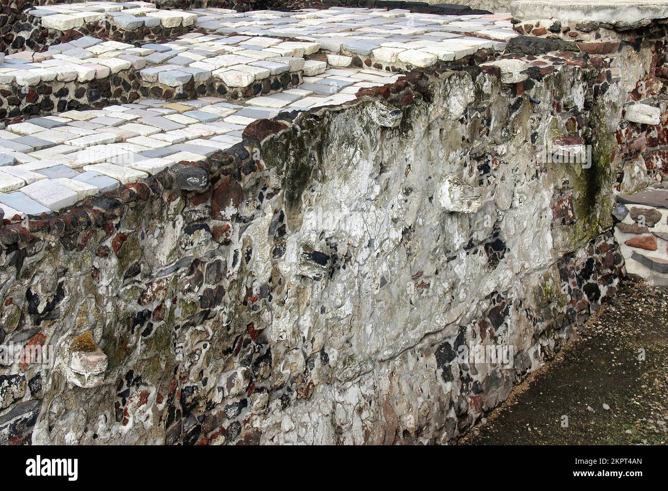 The ruins of the Great Pyramid (or Templo Mayor) the main temple of ...
