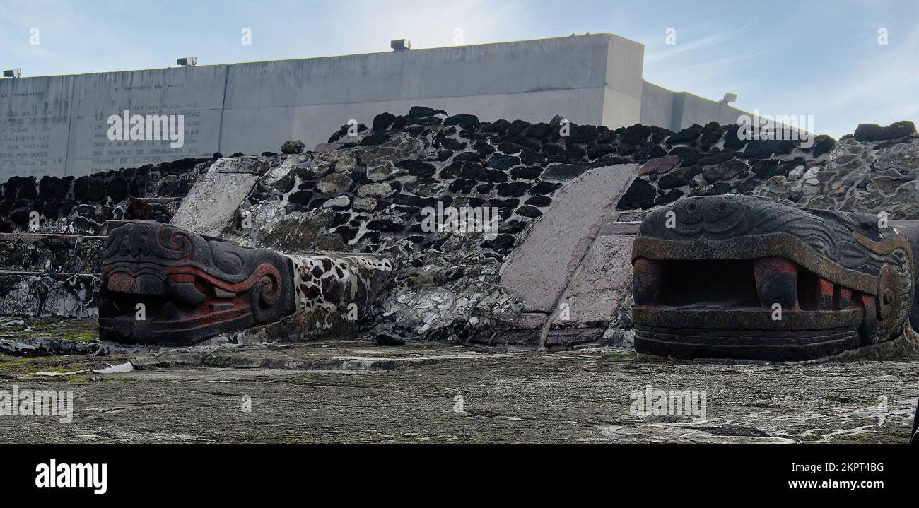 The ruins of the Great Pyramid (or Templo Mayor) the main temple of ...