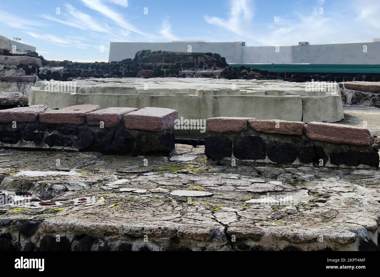 The ruins of the Great Pyramid (or Templo Mayor) the main temple of ...