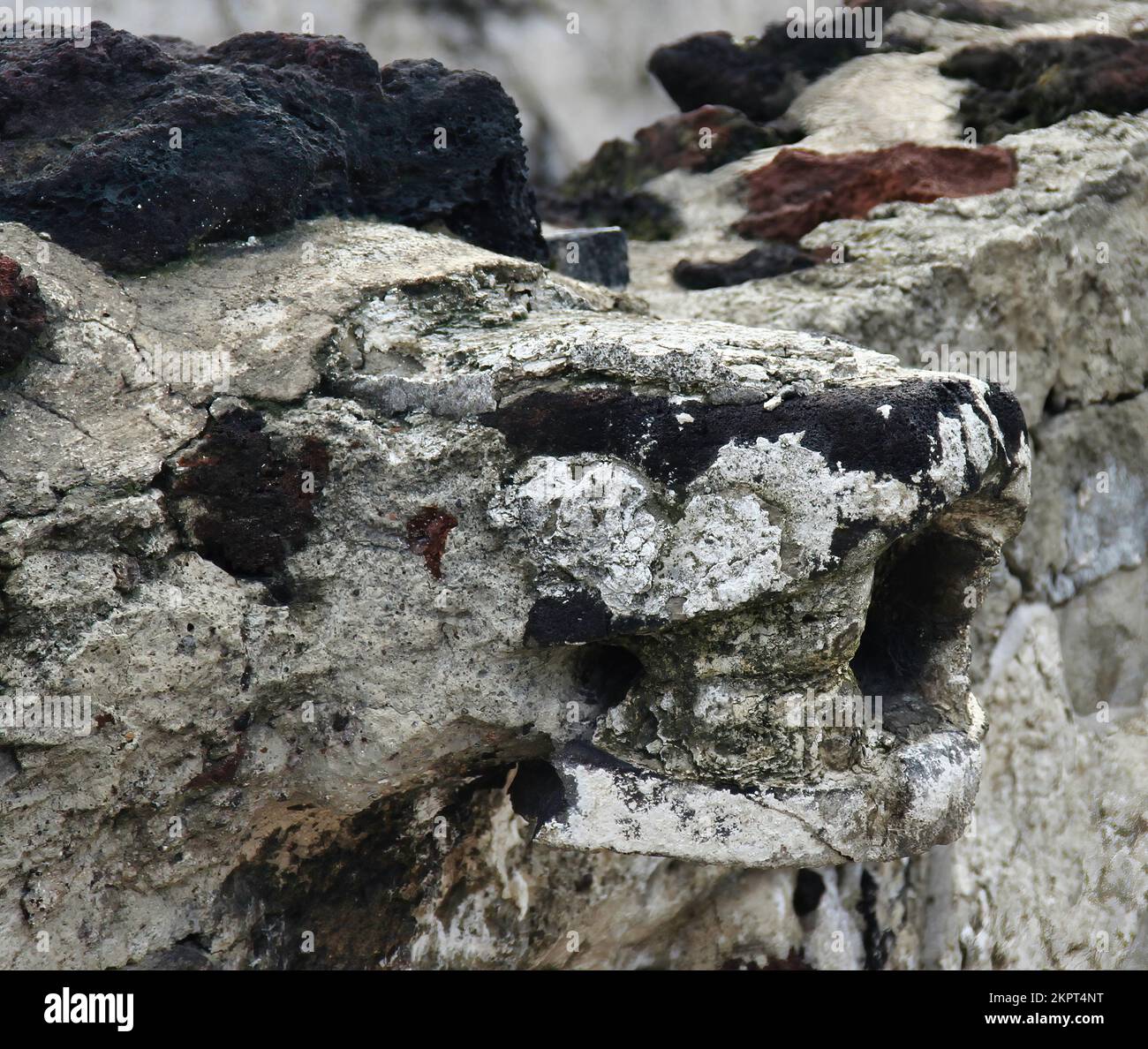 The ruins of the Great Pyramid (or Templo Mayor) the main temple of ...
