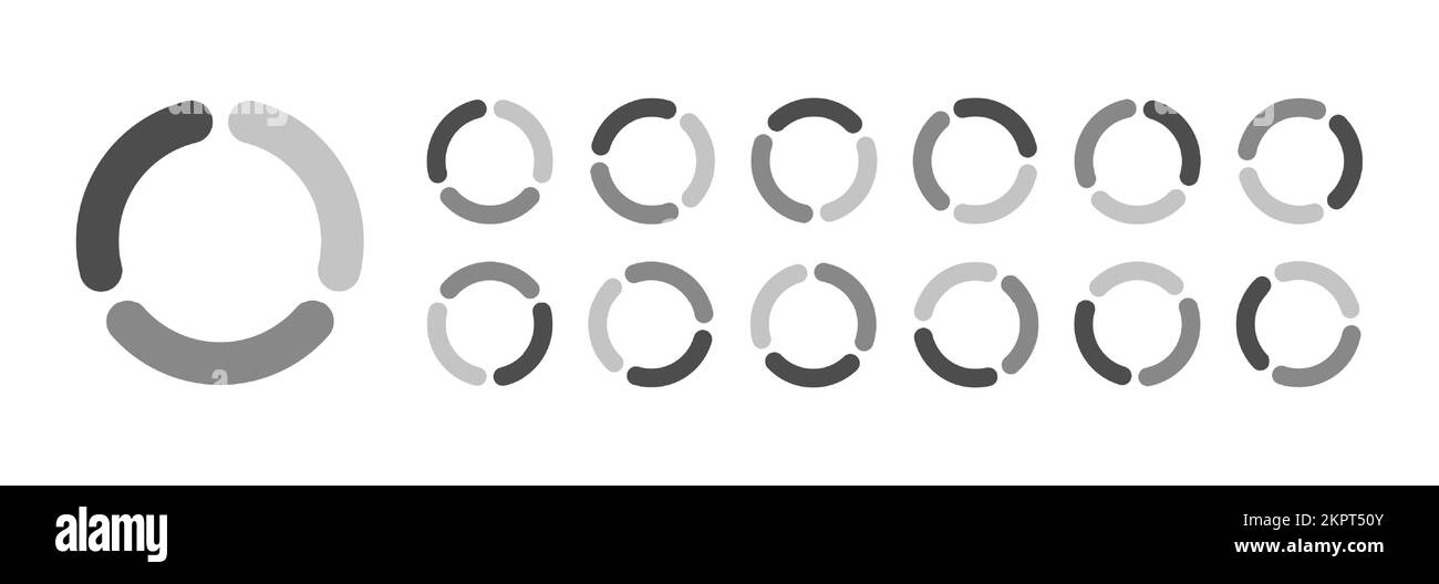 Circular Loading Buffering Icons Vector Stock Vector Image & Art - Alamy