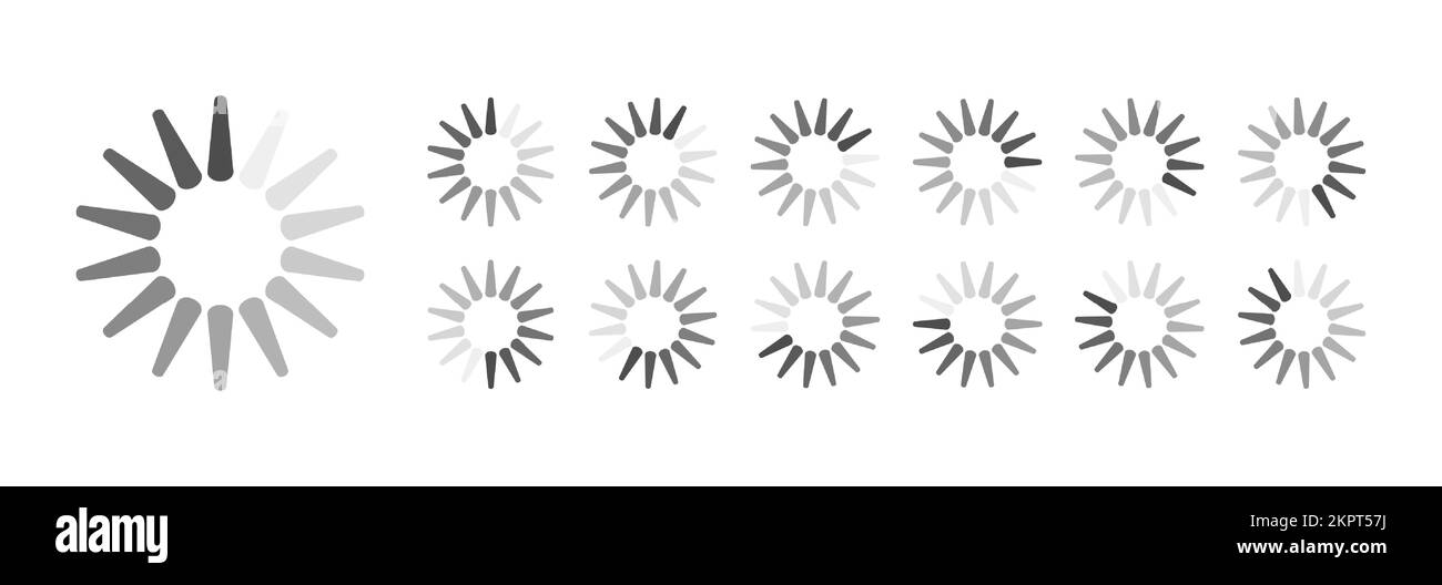 Circular Loading Buffering Icons Vector Stock Vector Image & Art - Alamy