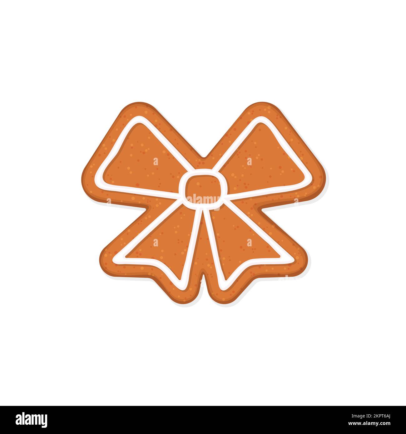 Bow shaped Christmas gingerbread cookie Stock Vector Image & Art - Alamy