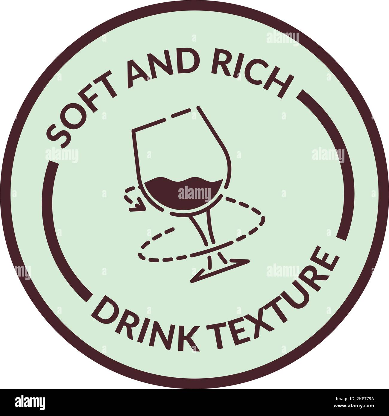 Soft and rich drink texture, wine emblem vector Stock Vector Image ...