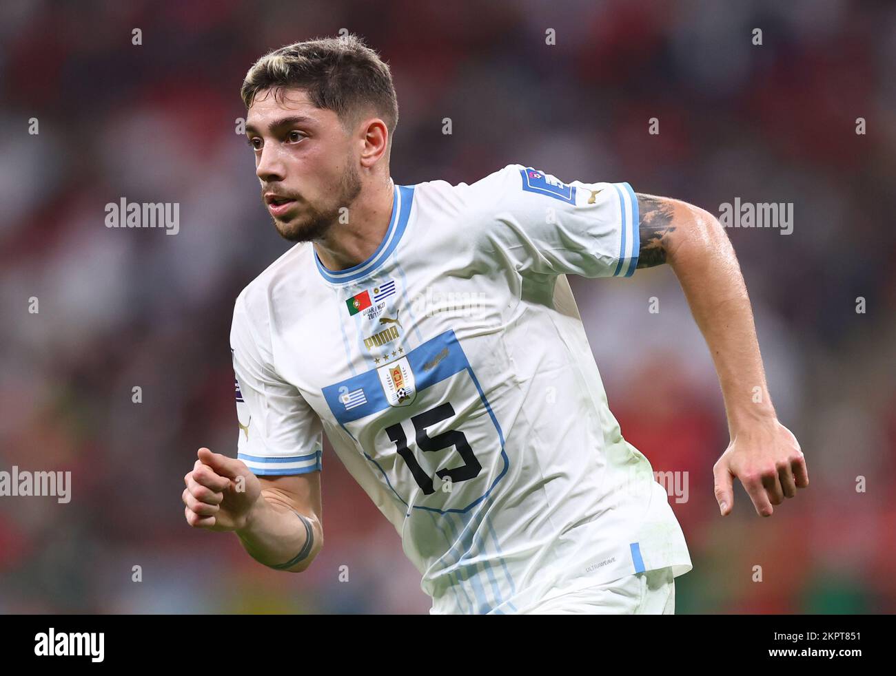 Doha, Qatar. 28th Nov, 2022. Federico Valverde of Uruguay during the ...