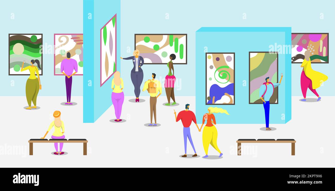 Art gallery vector poster web banner template Stock Vector Image & Art ...