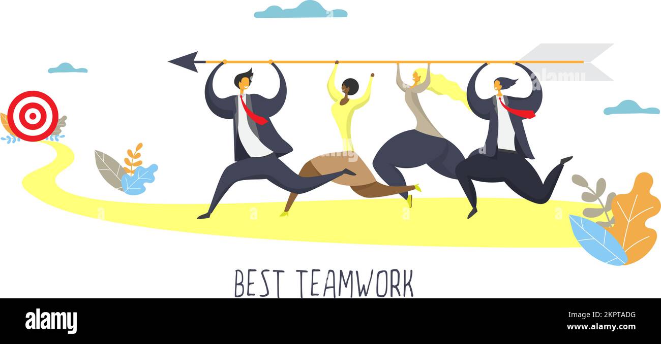 Best teamwork vector poster banner design template Stock Vector Image ...