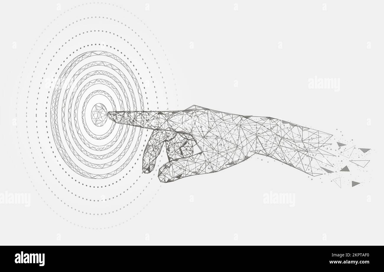 Reach target vector polygonal art style illustration Stock Vector Image ... Reach target vector polygonal art style illustration Stock Vector Image ...