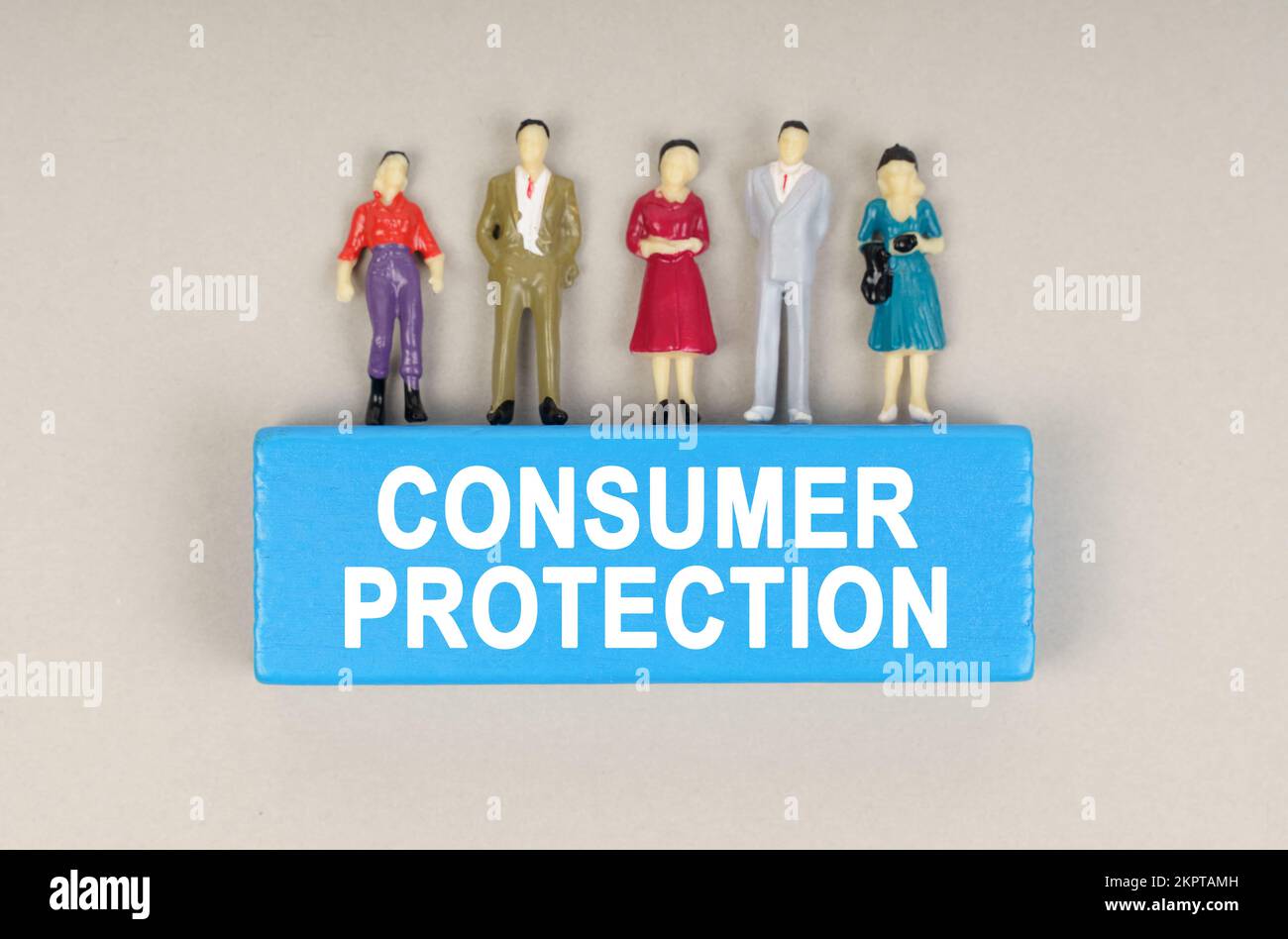 Business concept. On the blue block the inscription - Consumer ...