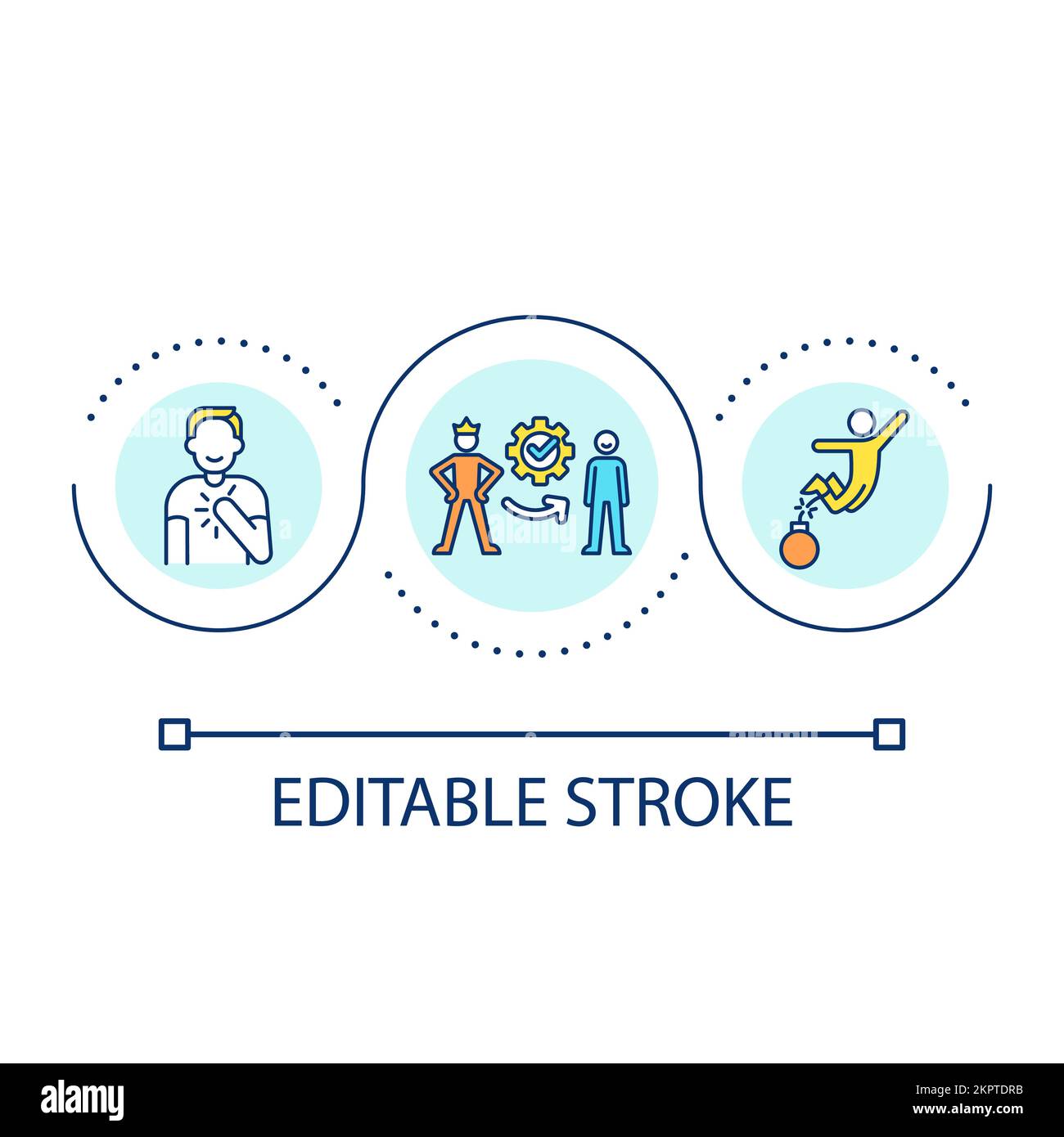 Releasing hidden blocks to success loop concept icon Stock Vector Image ...