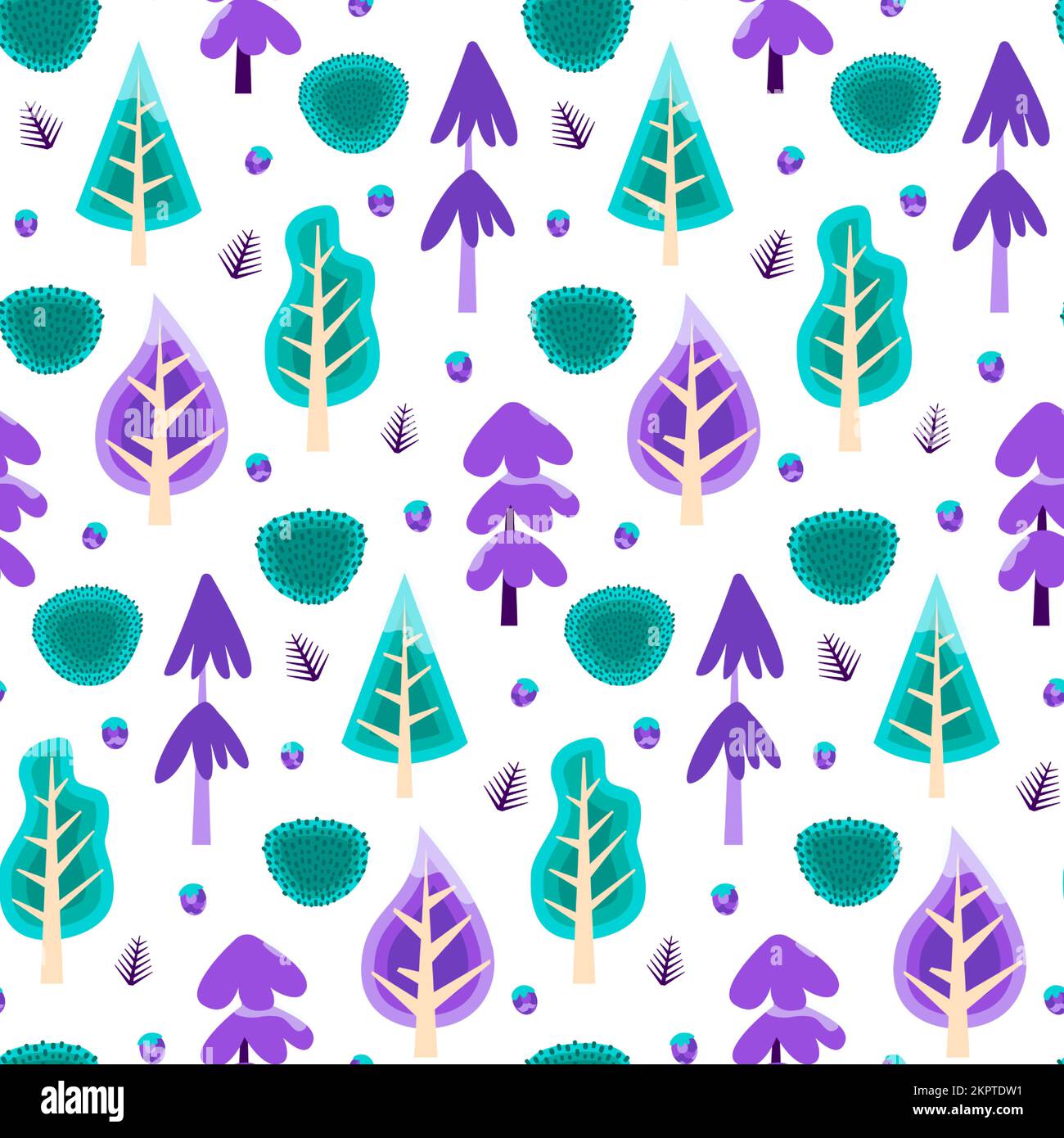Cold Forest Seamless Pattern Stock Vector Image & Art - Alamy