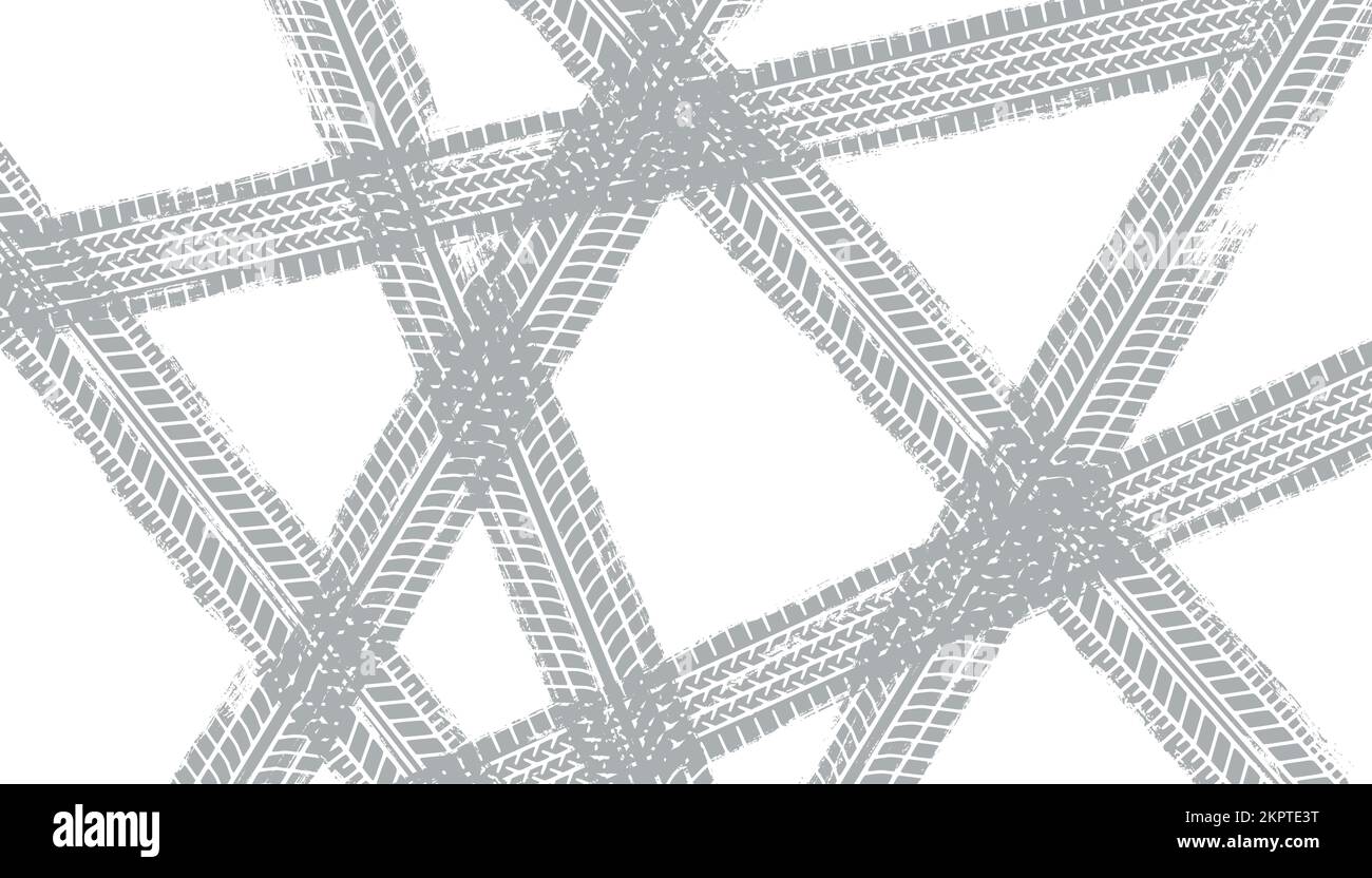 Auto tire tread grunge element. Car and motorcycle tire pattern, wheel ...