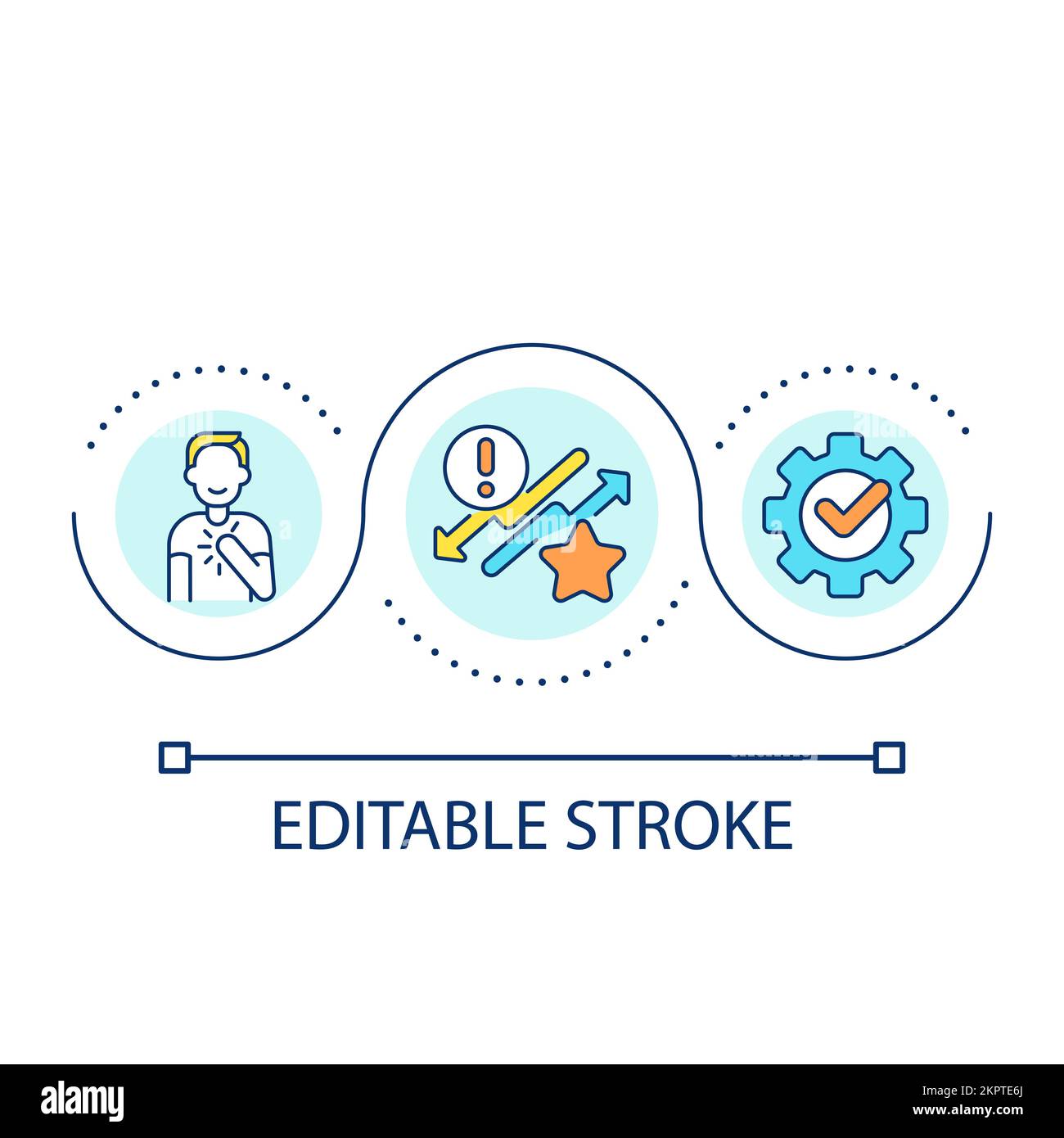 Acknowledge your path loop concept icon Stock Vector Image & Art - Alamy