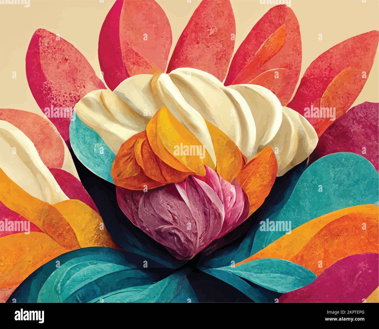 A vector illustration of an abstract object that partially looks like ...