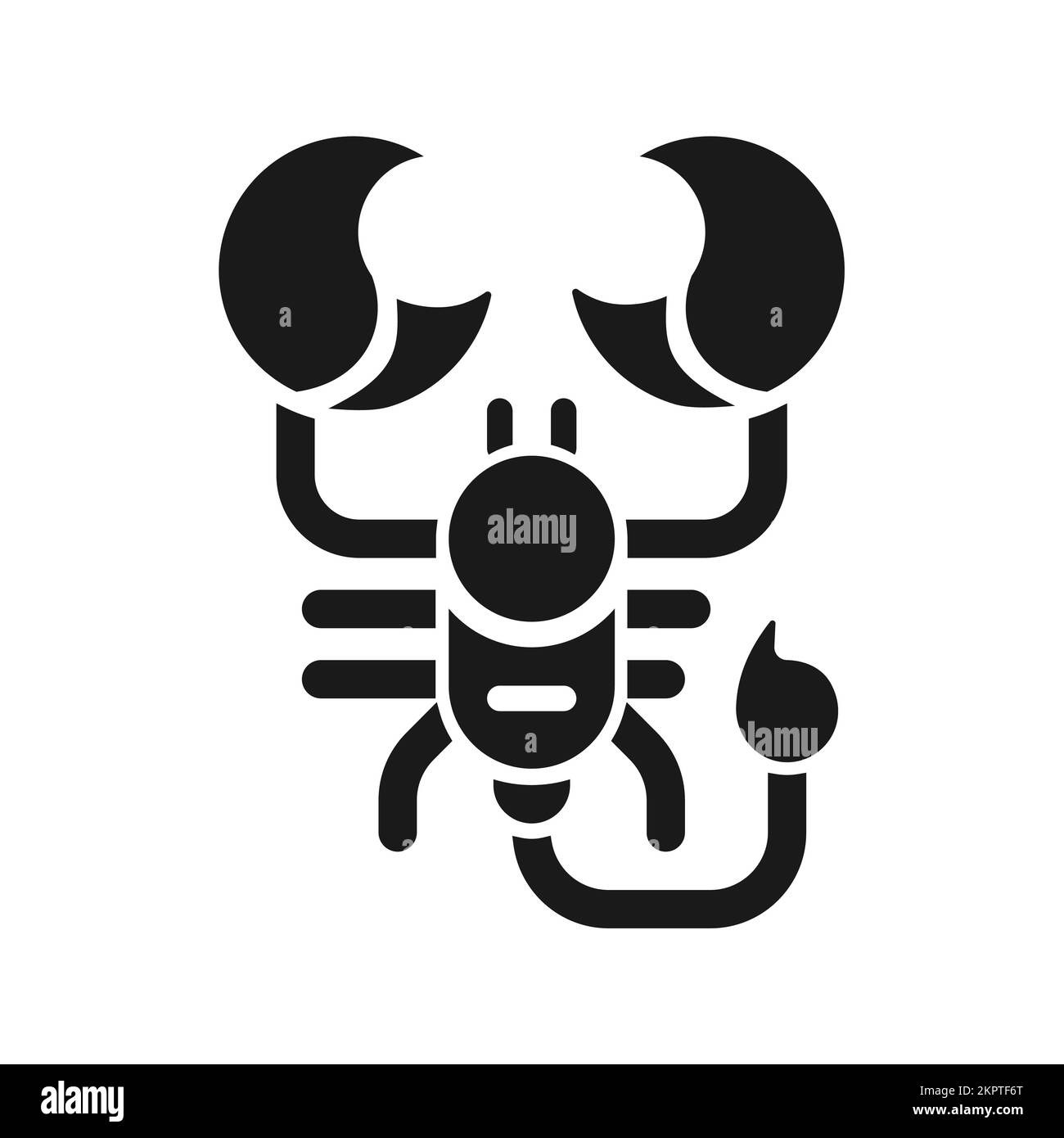 Scorpion black glyph icon Stock Vector Image & Art - Alamy