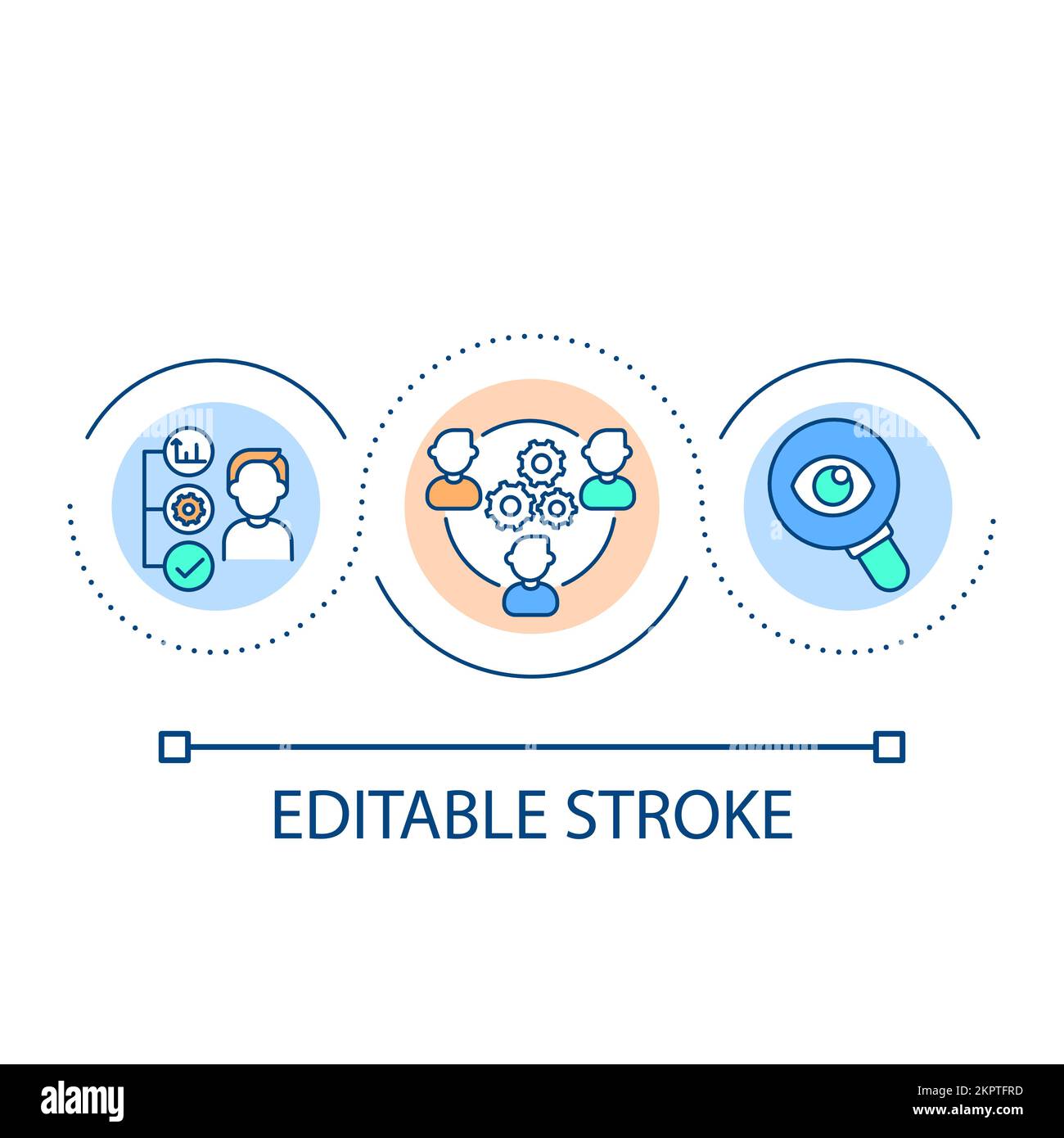 Control employee performance loop concept icon Stock Vector Image & Art ...
