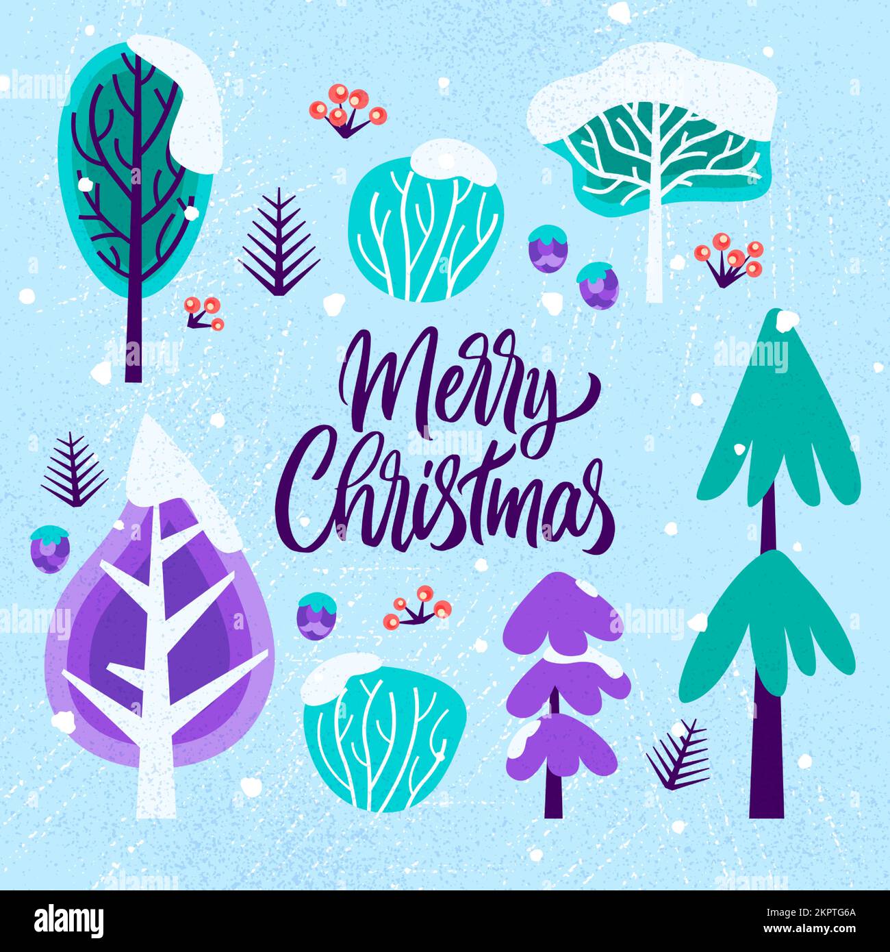 Merry Christmas Greeting Card Stock Vector Image & Art - Alamy