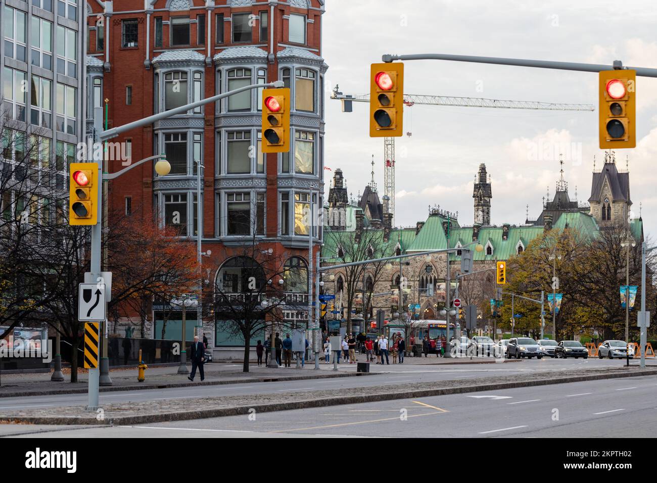 Ottawa, Canada - November 5, 2022: City life in downtown district near ...