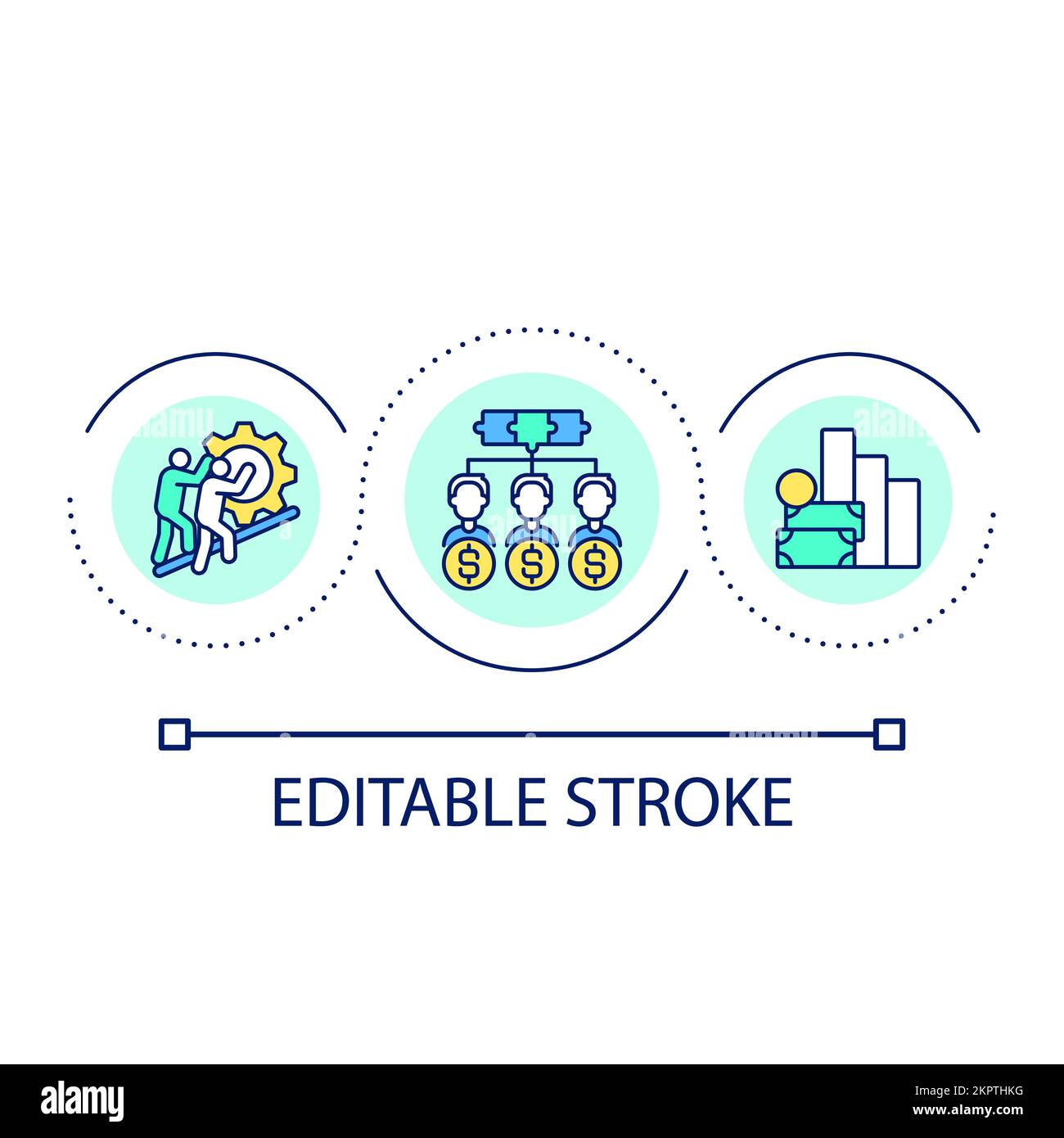 Productive teamwork loop concept icon Stock Vector Image & Art - Alamy