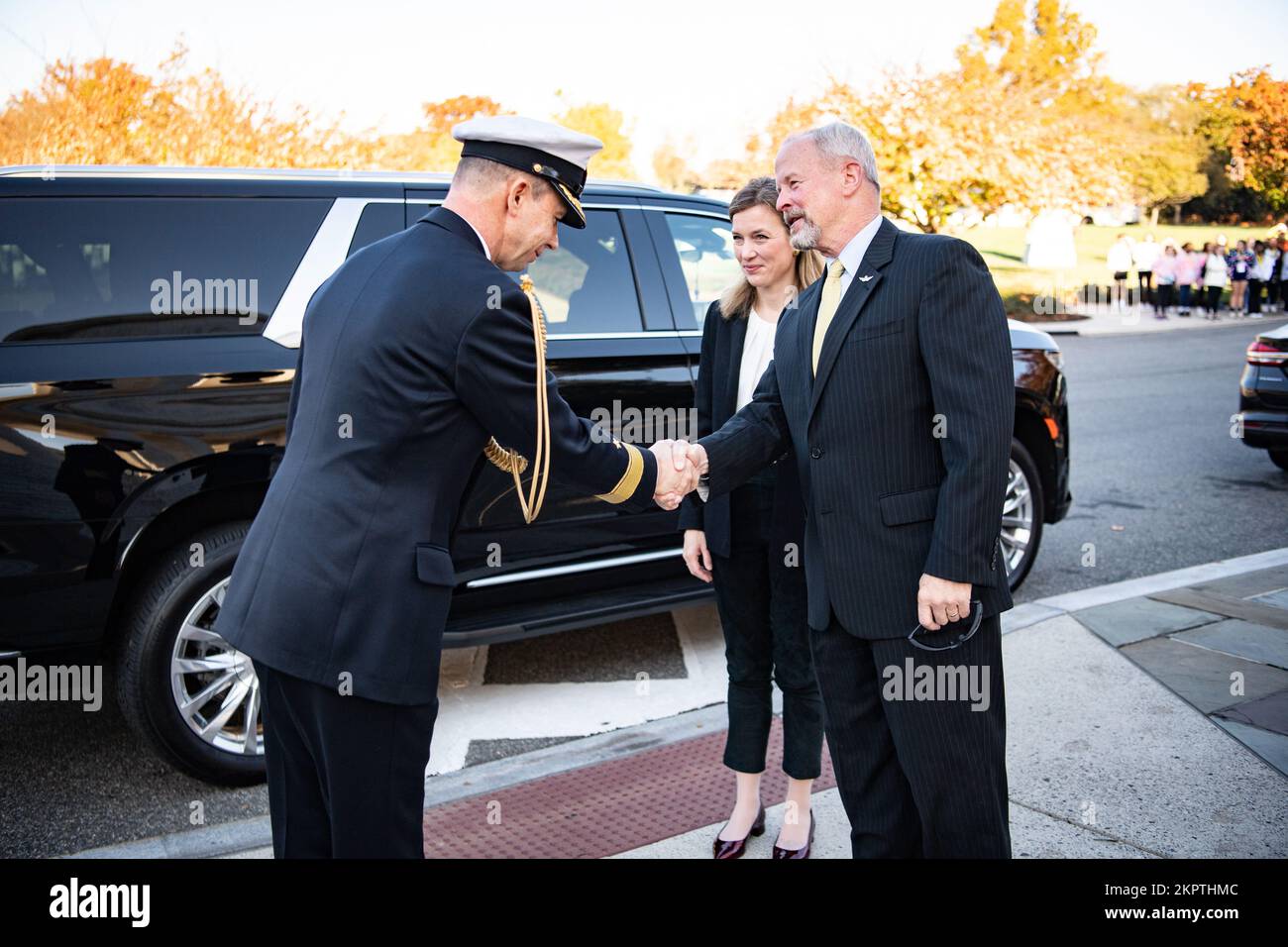Bob Quackenbush (right), deputy chief of staff, Arlington National ...
