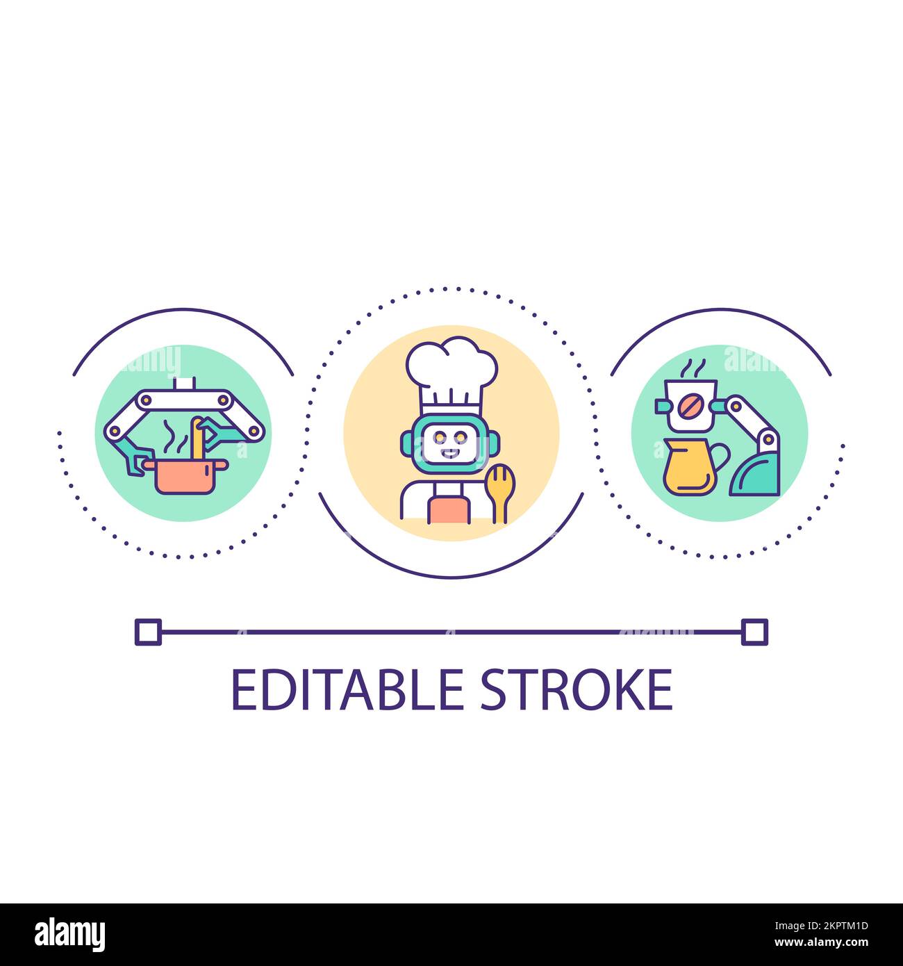 Robotic cooking machine loop concept icon Stock Vector Image & Art - Alamy