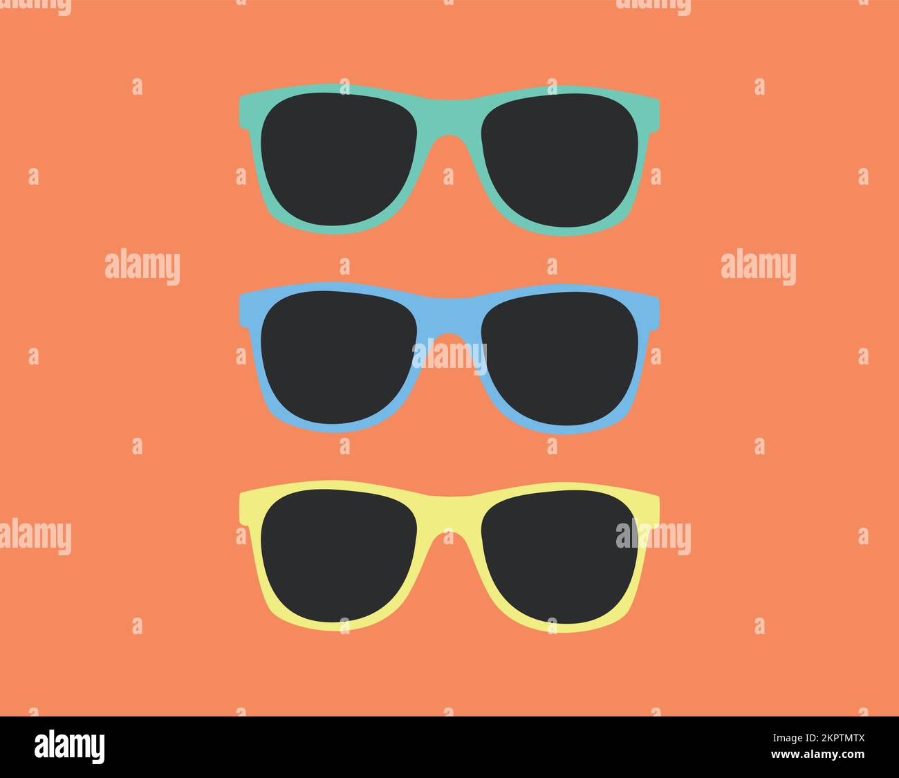 Realistic Vintage Sunglasses Isolated Vector Illustration Stock Vector Image And Art Alamy