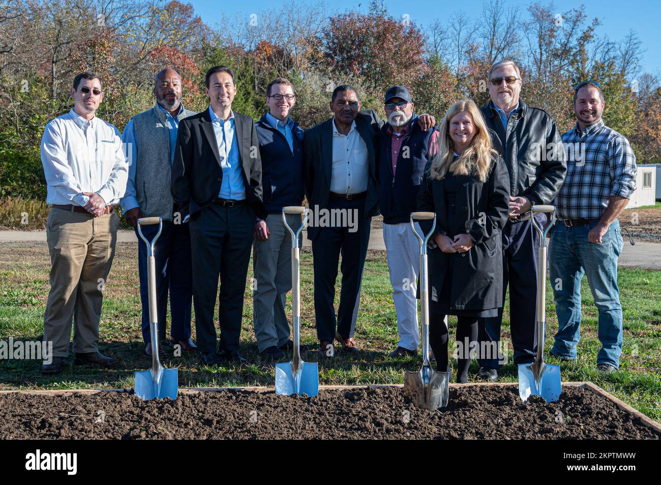 Members from Ameresco, Inc. pose for a photo during the energy ...