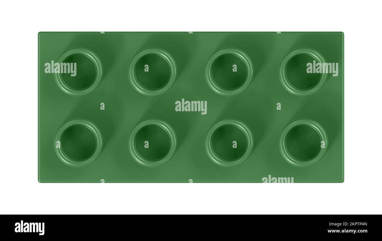 Mint Green Lego Block Isolated on a White Background. Close Up View of ...