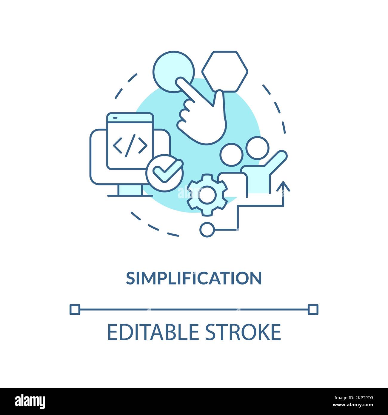 Simplification turquoise concept icon Stock Vector Image & Art - Alamy