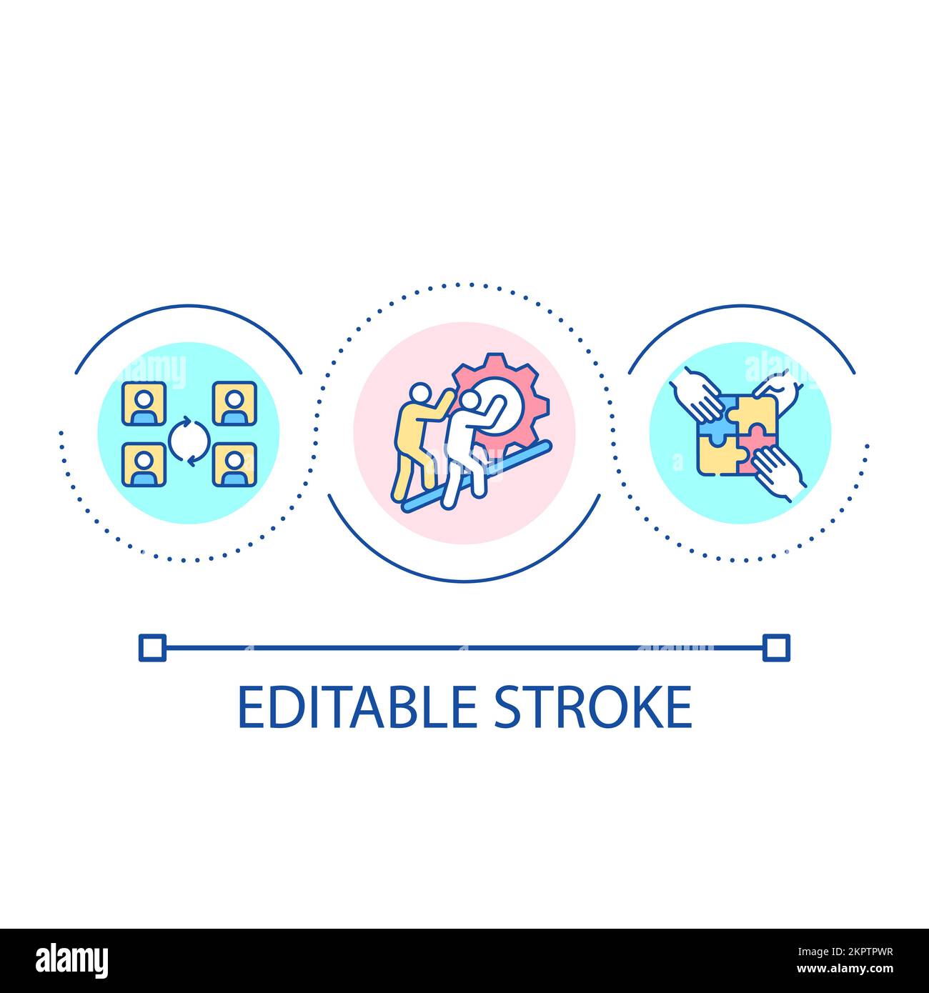 Optimize teamwork loop concept icon Stock Vector Image & Art - Alamy