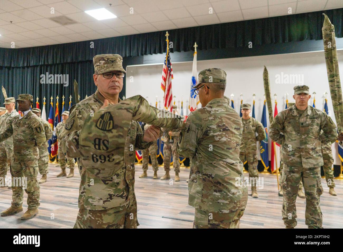 U.S. Army Col. Seth Morgulas, commander of the 369th Sustainment ...