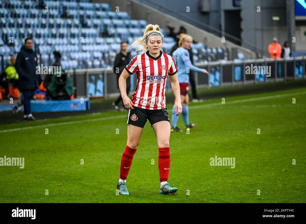 Sunderland AFC Women's Tyler Dodds in action against Manchester City ...