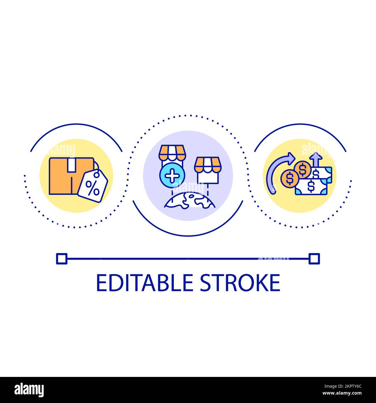 Increase store chain loop concept icon Stock Vector Image & Art - Alamy