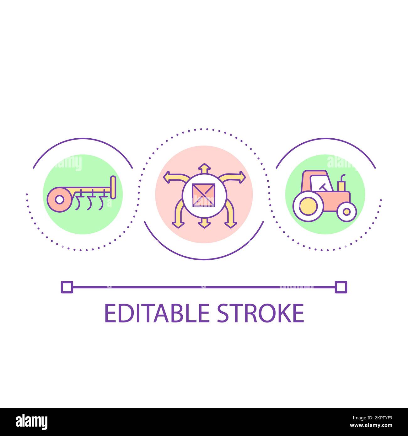 Farm mechanization loop concept icon Stock Vector Image & Art - Alamy